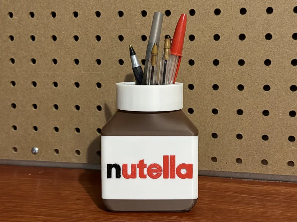 Nutella Jar (NO AMS Required) - Free 3D Print Model - MakerWorld