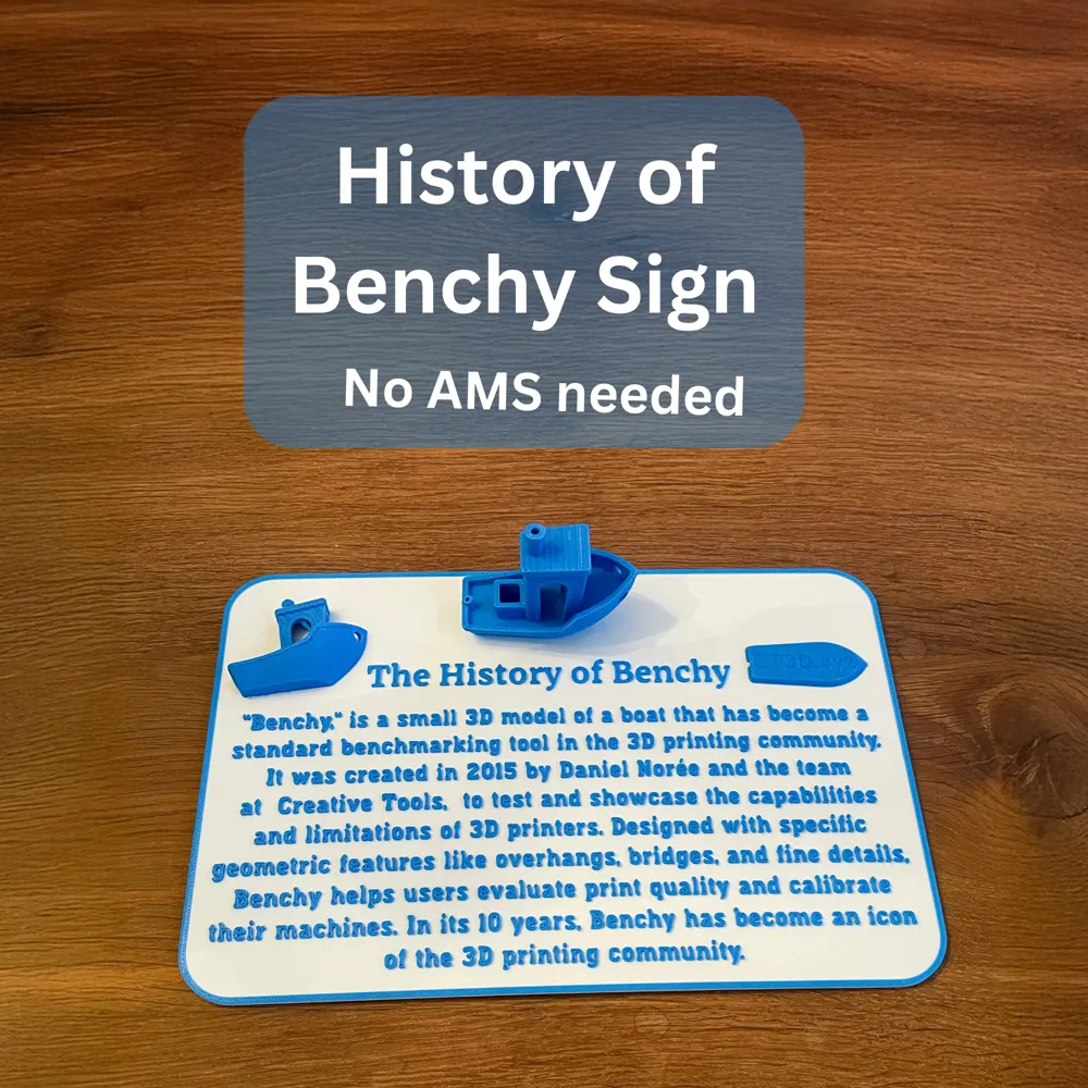 History Of Benchy / 2 Color / No AMS Needed / Sign by 3D Prints This ...