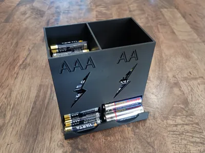 AA and AAA Battery Holder - Free 3D Print Model - MakerWorld