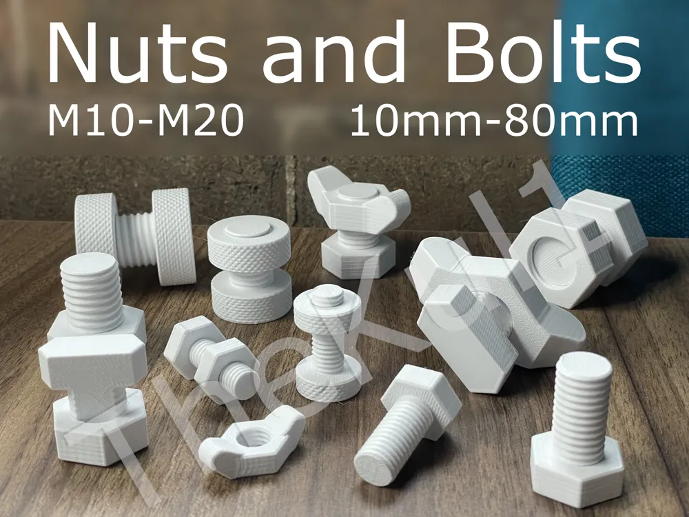 Metric Nuts and Bolts M10-M20 by TheKul1 MakerWorld: Download Free 3D ...