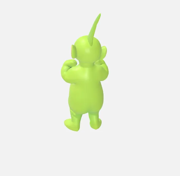 Cheerful Green Cartoon Character - Free 3D Print Model - MakerWorld