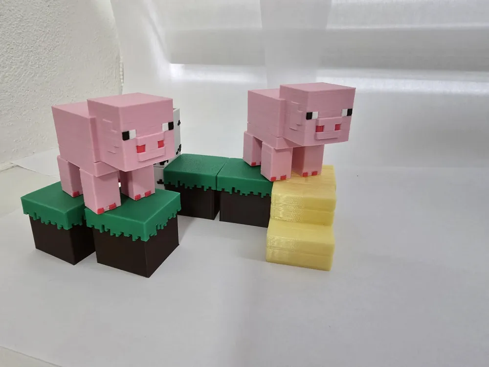 Minecraft Pig Figure Toy by 3DBURI MakerWorld: Download Free 3D Models