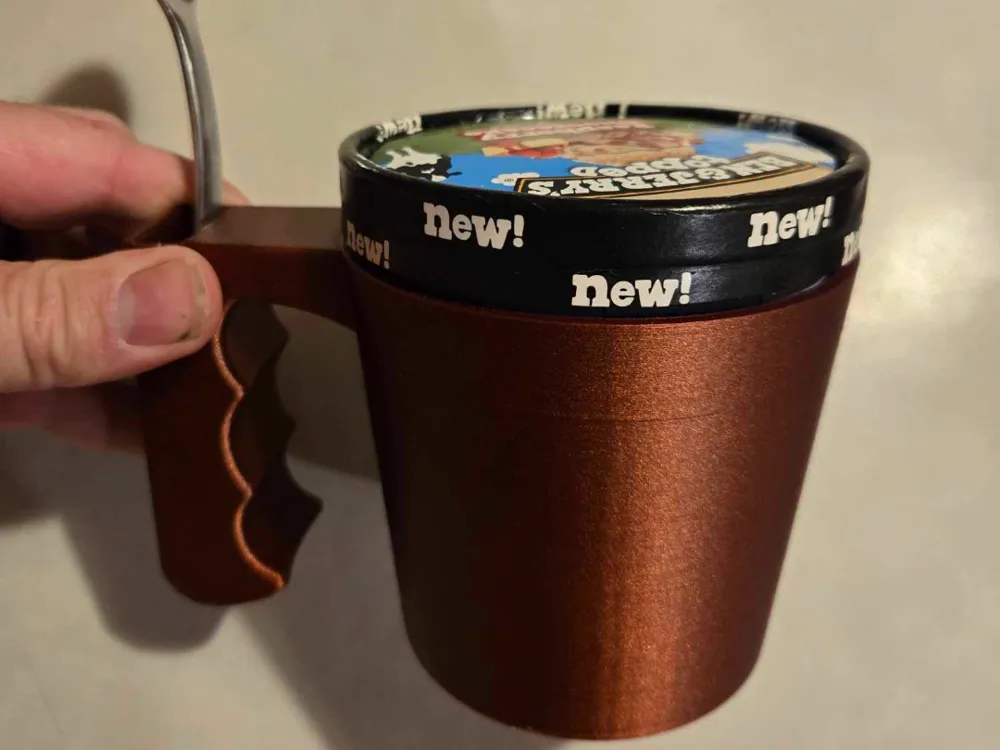 Pistol grip Ben and jerry's ice cream pint holder by johnsrestoandfab ...