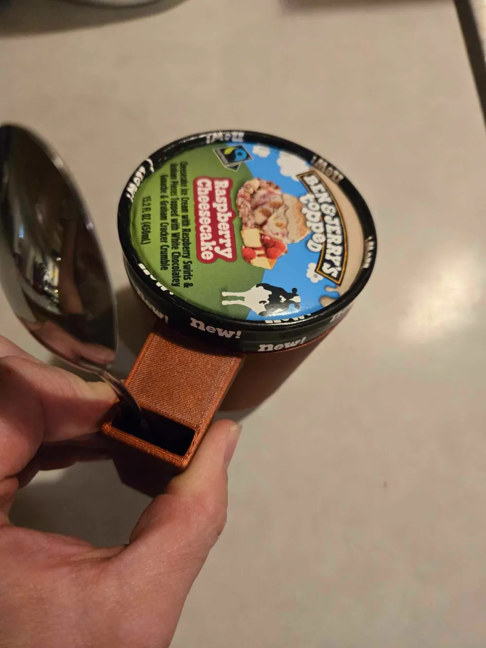 Pistol grip Ben and jerry's ice cream pint holder - Free 3D Print Model ...