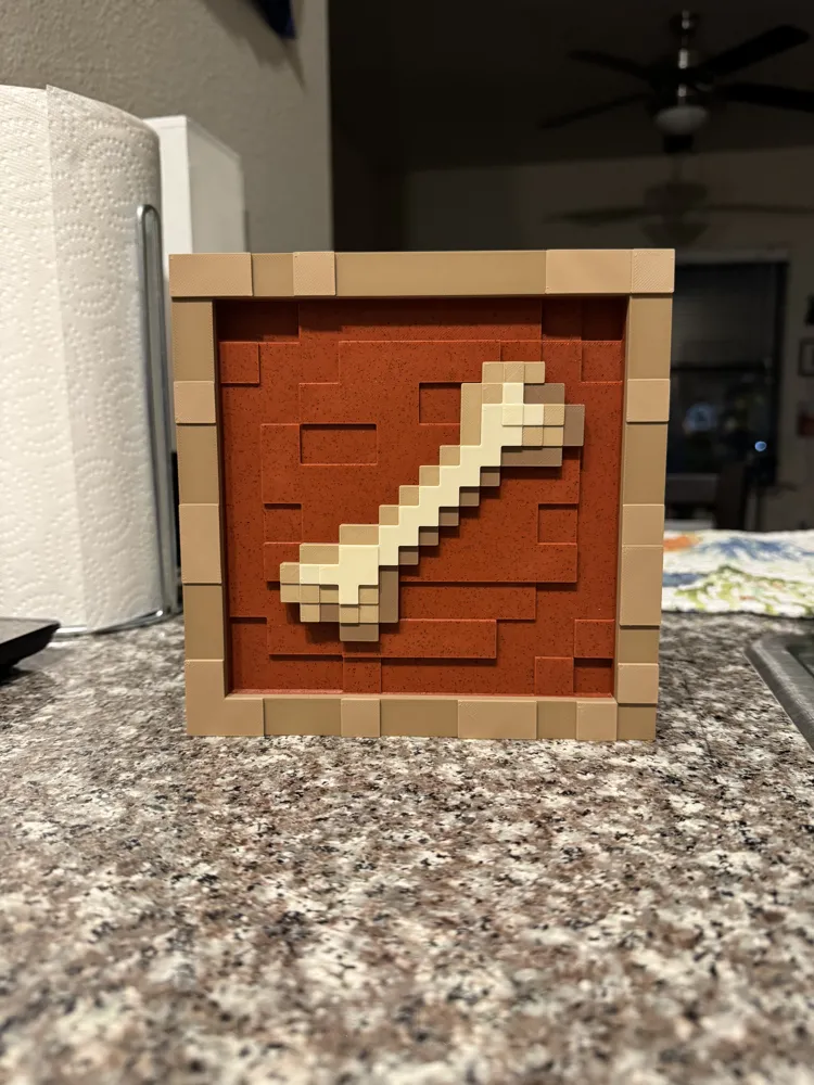 Bone - Minecraft Item Frame - Free 3D Print Model - MakerWorld