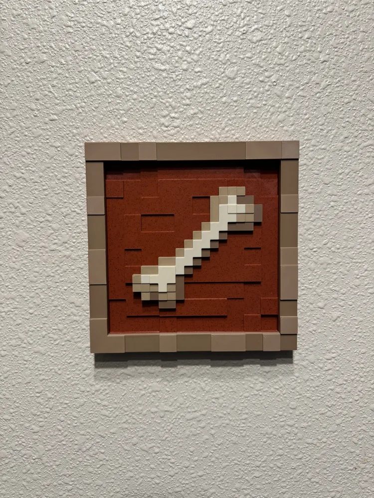 Bone - Minecraft Item Frame - Free 3D Print Model - MakerWorld