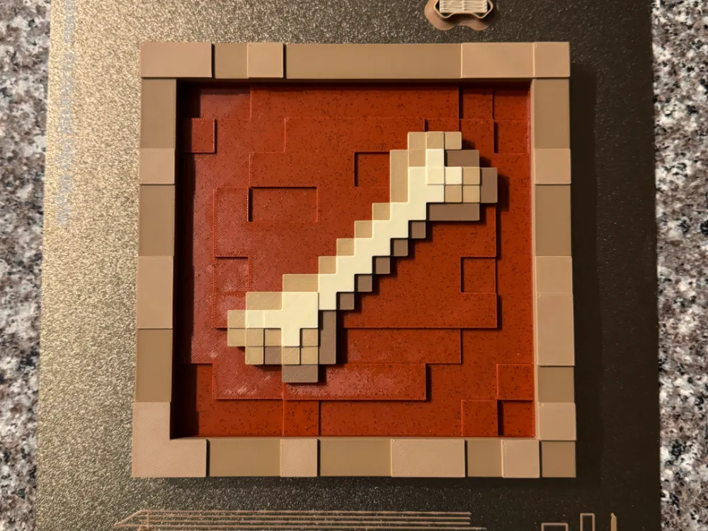 Bone - Minecraft Item Frame - Free 3D Print Model - MakerWorld