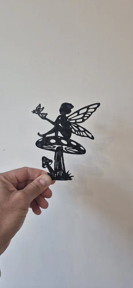 Wall Art Elf on a Mushroom - Free 3D Print Model - MakerWorld