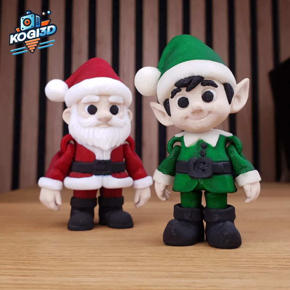 Print in Place Articulated Christmas Elf - Free 3D Print Model - MakerWorld