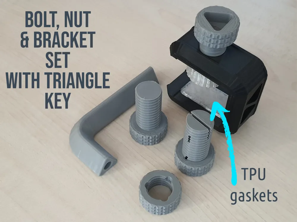 Bolt Nut & Bracket SET by Dadikonna MakerWorld: Download Free 3D Models