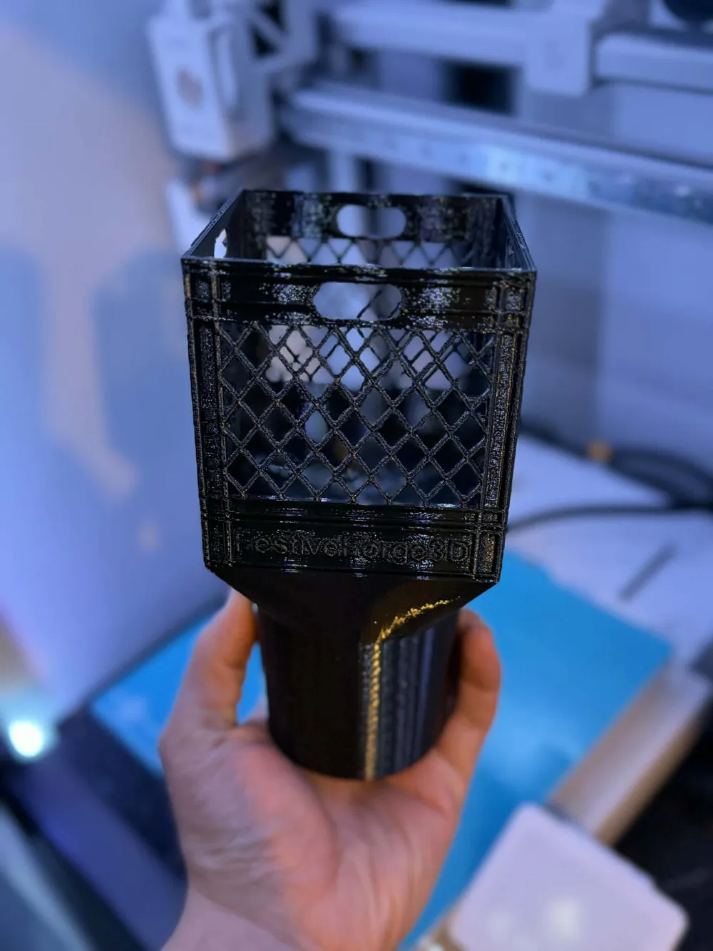 Quart Size Milk Crate Car Cup Holder Adapter - Free 3D Print Model ...