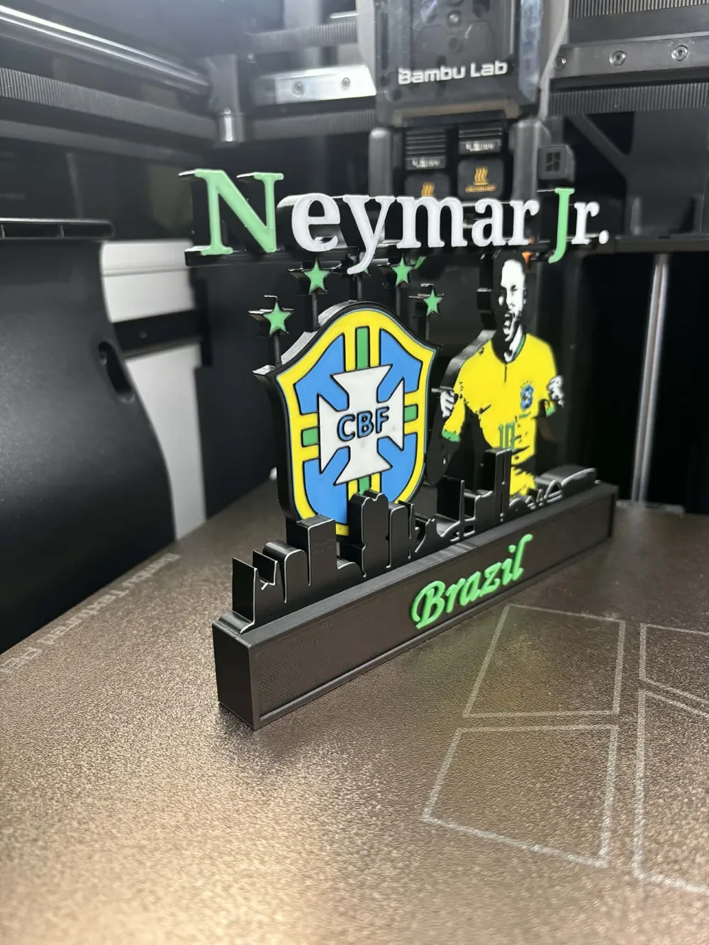 Nationale Fußballmannschaft Brasilien mit Neymar Jr Display ...