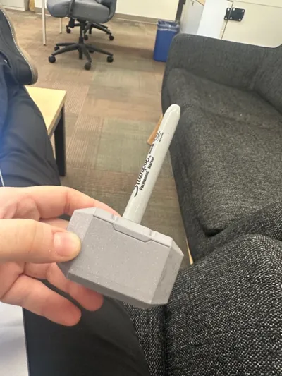 Thor's Hammer Mjolnir Sharpie Cap by goldiesvinyl - MakerWorld