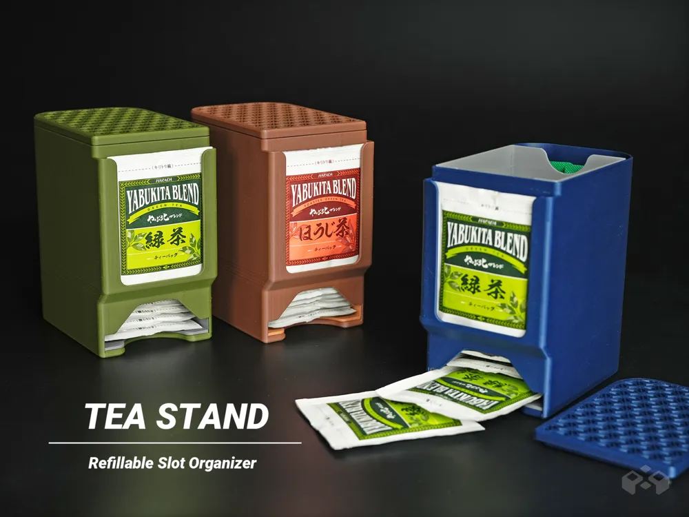 Tea Stand – Refillable Slot Organizer for Tea Bags by Meyui MakerWorld ...