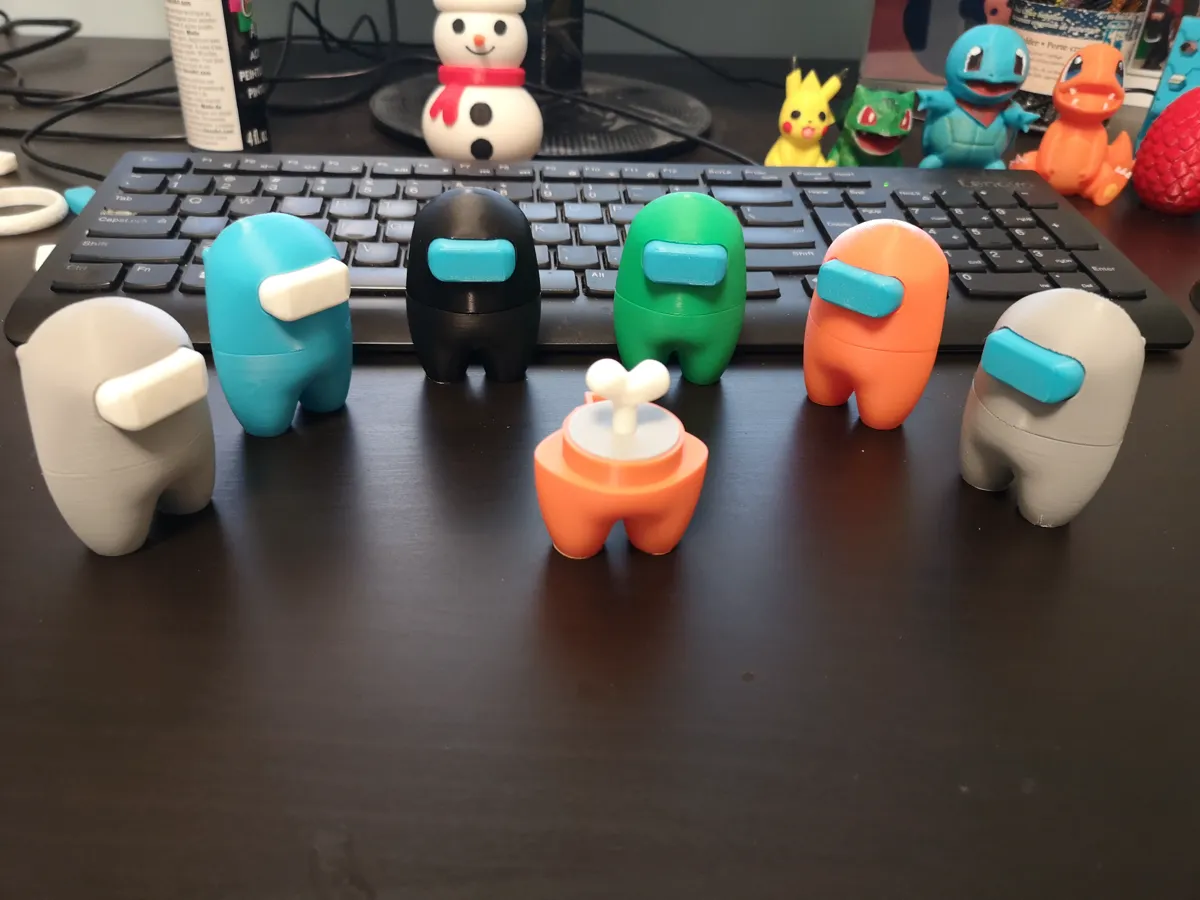 Among us figure (no AMS needed) - Free 3D Print Model - MakerWorld