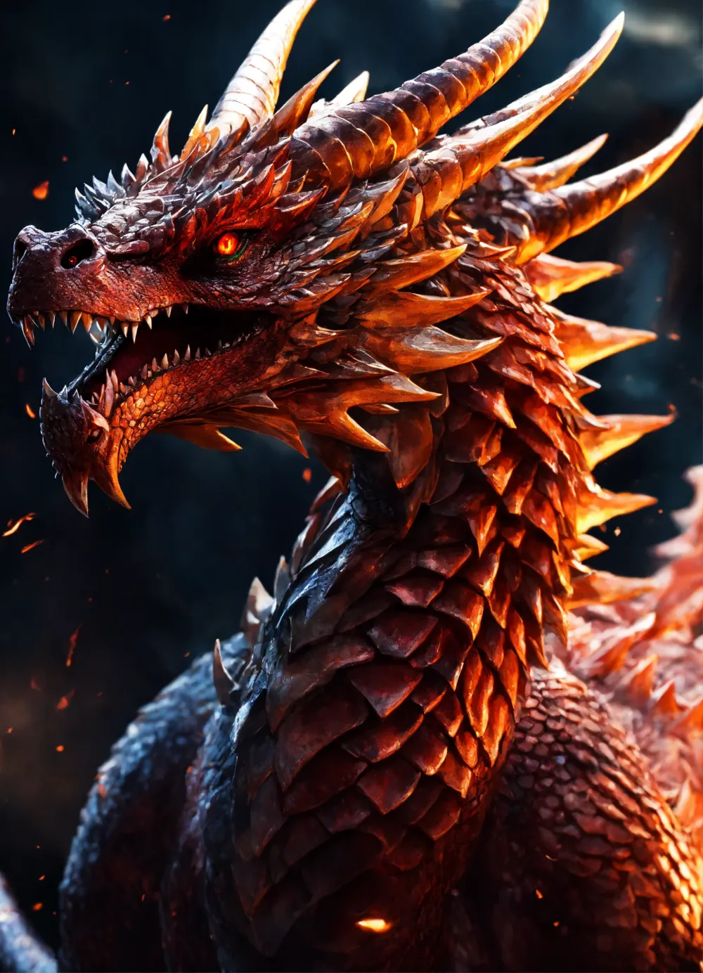 angry dragon hueforge by Xasmukarman - MakerWorld