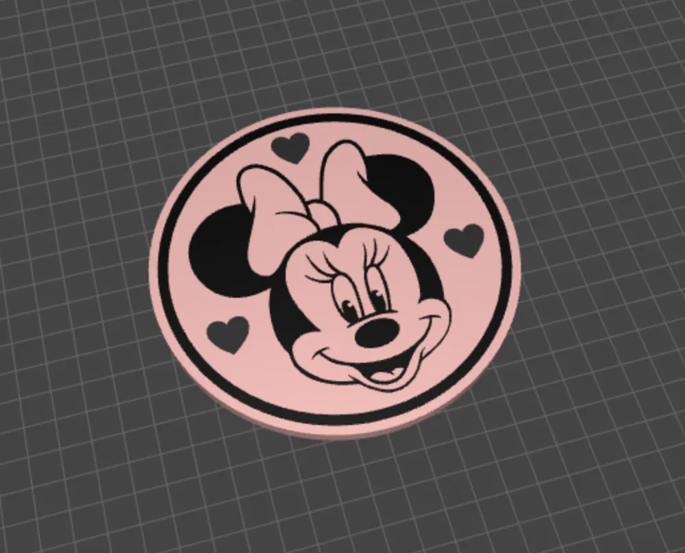Minnie Mouse Love Coaster by Sfrl90 - MakerWorld