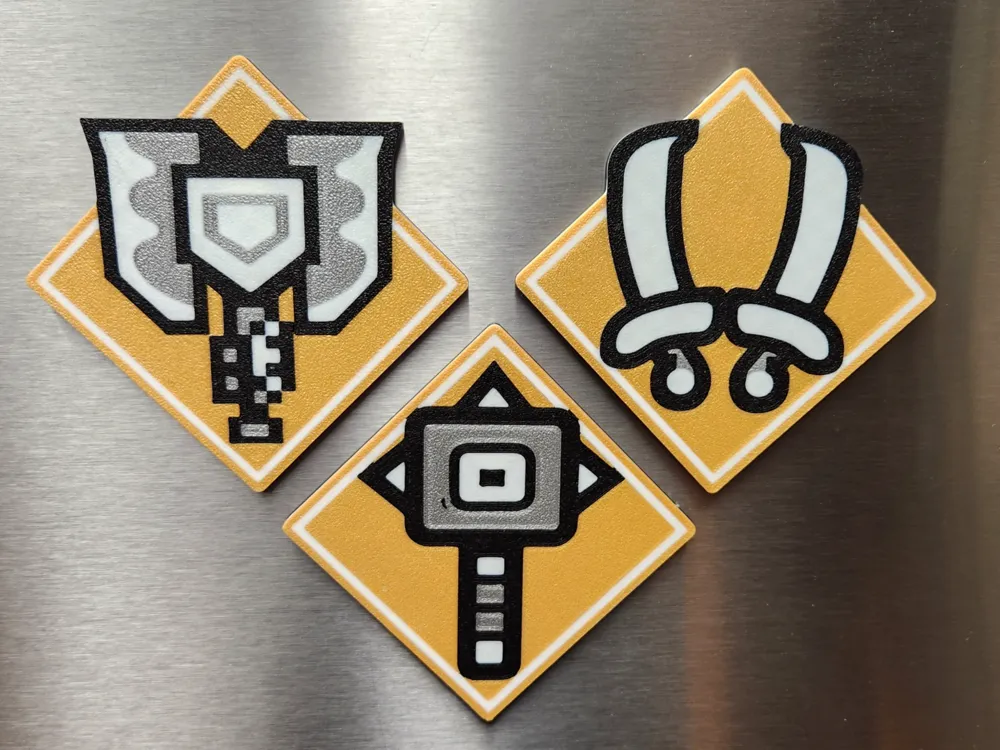 Monster Hunter Weapons Magnet Pack by Sandcastle DynamicsMakerWorld ...