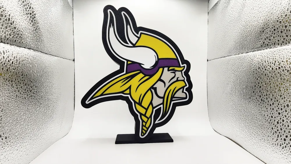 Minnesota Vikings LED Light Box - Free 3D Print Model - MakerWorld