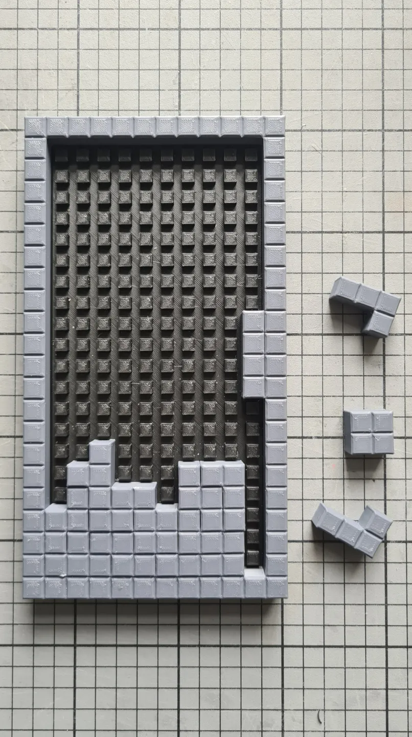 Tetris display with movable stones by Nico_Prints - MakerWorld