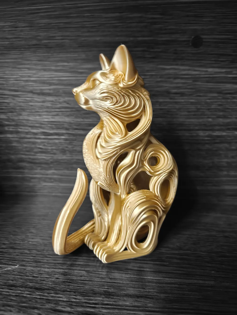 Abstract Cat Sculpture – Organic Elegance by BMaker MakerWorld ...