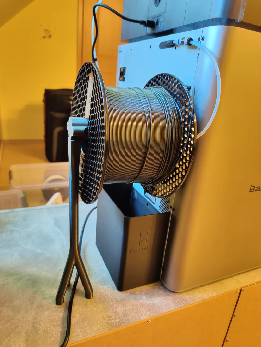 Bambu X1/X1C XL external spool holder - Free 3D Print Model - MakerWorld