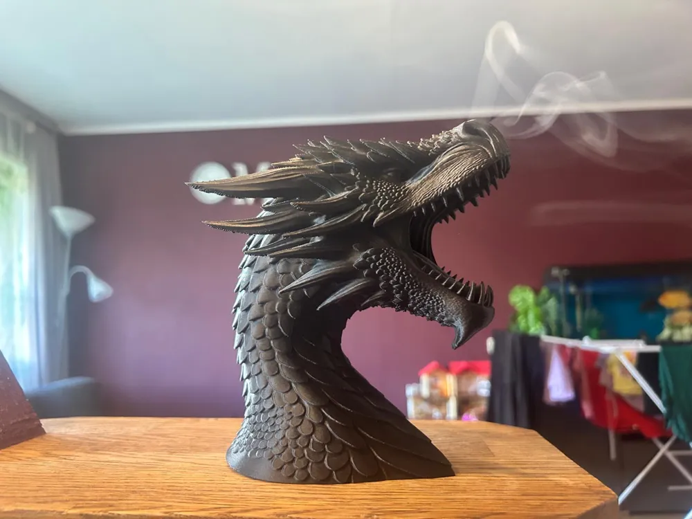 Smoking dragon incense by BondFire MakerWorld: Download Free 3D Models