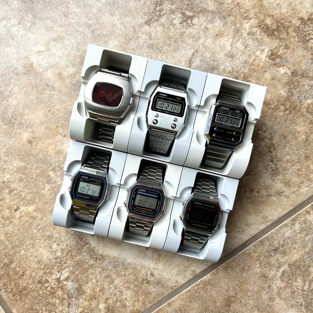 Watch Hole-der, Modular Watch Display Stand, Casio - Free 3D Print ...