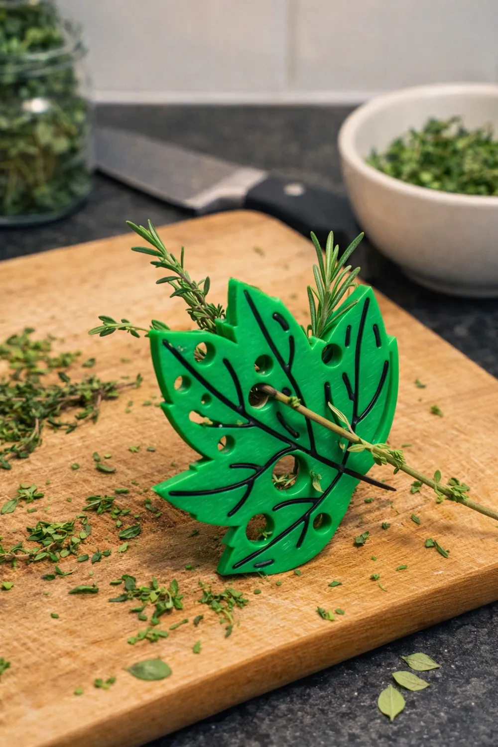 Ergonomic Herb Stripper – Leaf Design - Free 3D Print Model - MakerWorld