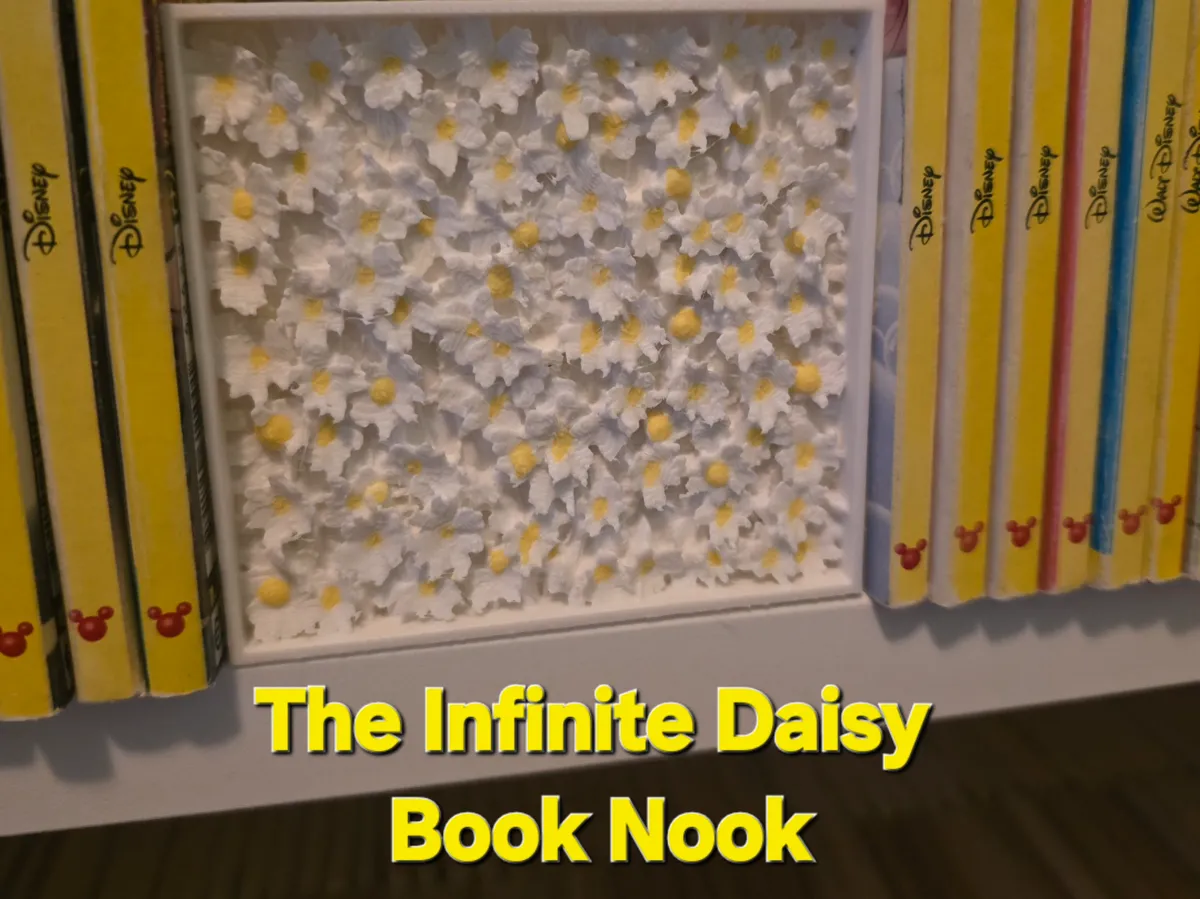 The Cute Infinite Flower Daisy Book Nook Minimal - Free 3D Print Model ...