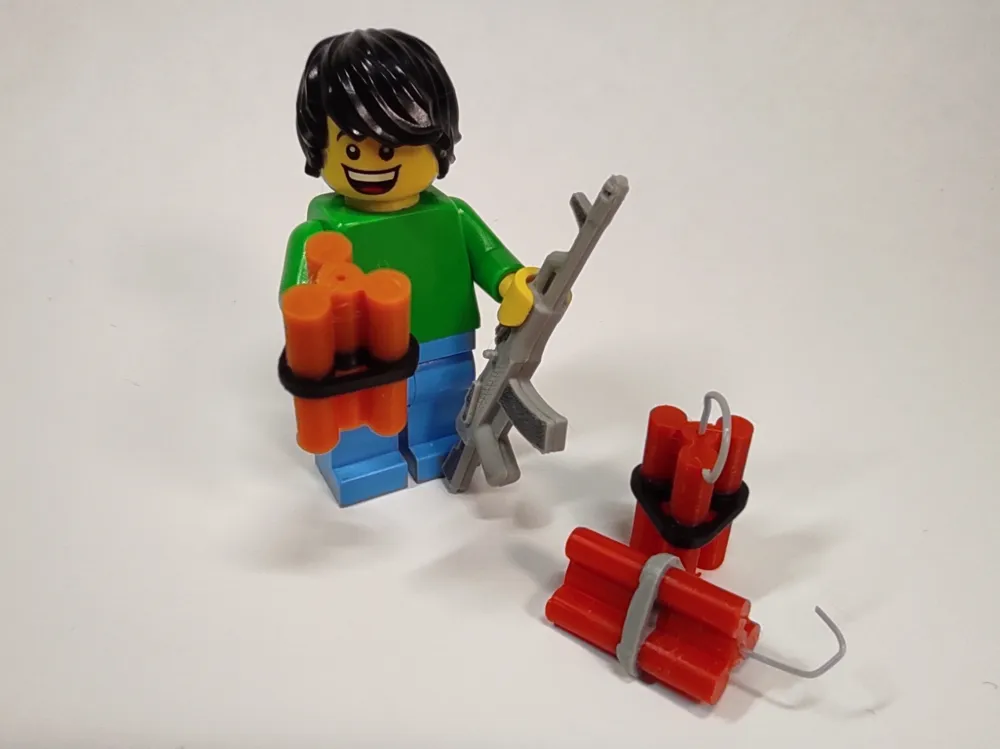 Lego_Dynamite with Poop line as a Fuse (64728) by Tim_Bricker - MakerWorld