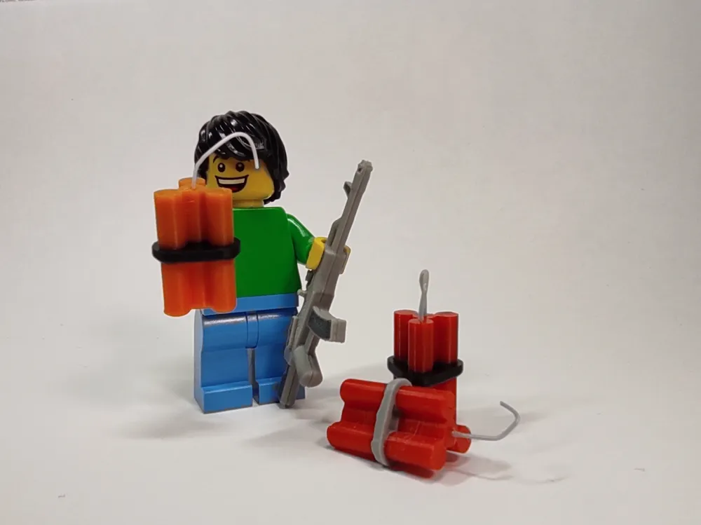 Lego_Dynamite with Poop line as a Fuse (64728) by Tim_Bricker - MakerWorld