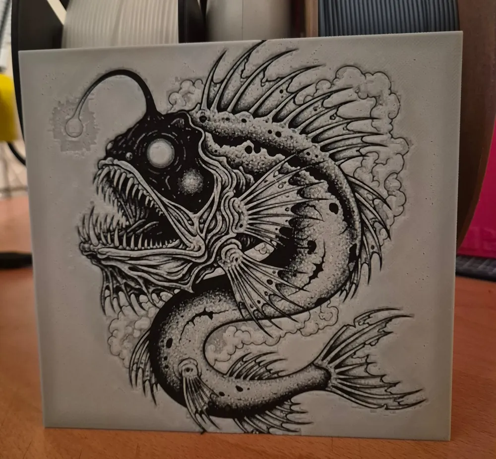 weird fish hueforge - Free 3D Print Model - MakerWorld