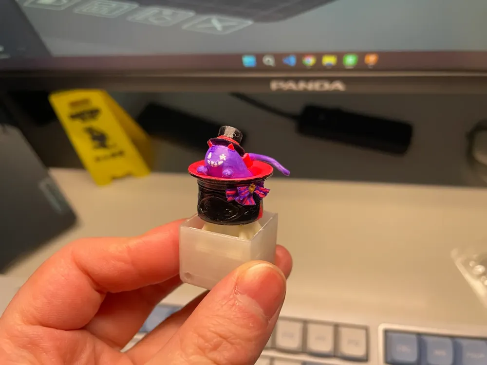 Genshin Impact Lyney mischievous hat cat keycap by TuzMakerWorld ...