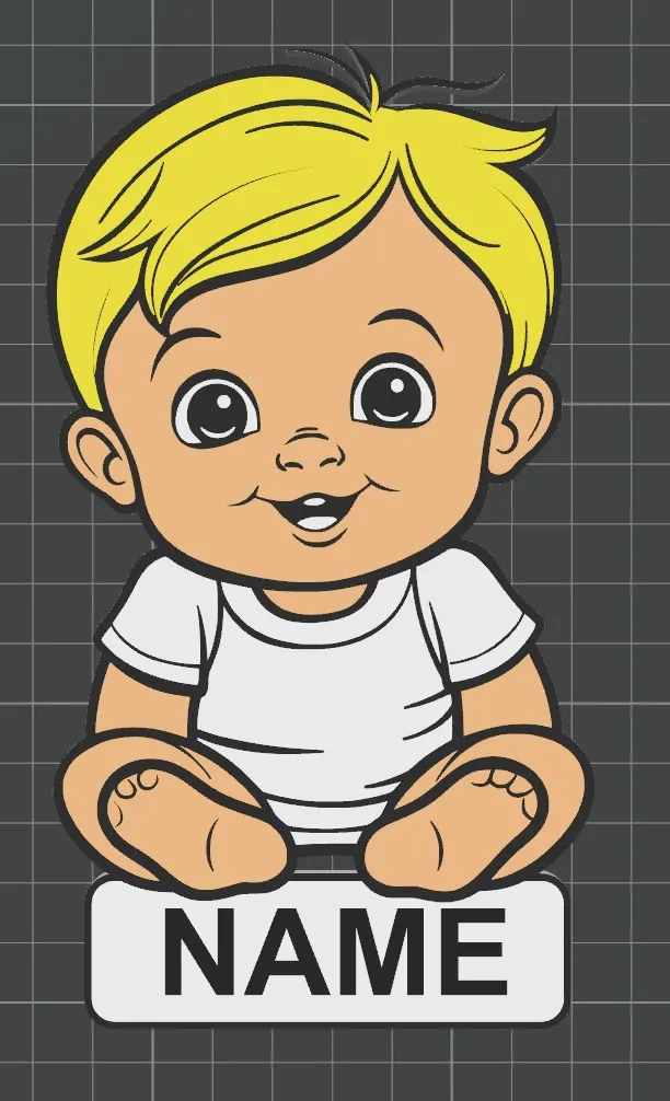 Baby boy - your name - Free 3D Print Model - MakerWorld