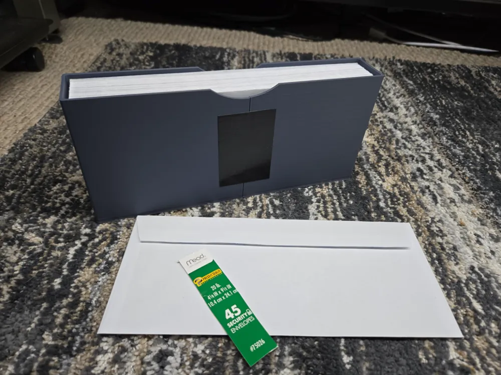 Envelope Holder - 50 Envelopes 4 ⅛″ × 9 ½″ (#10) - Free 3D Print Model ...
