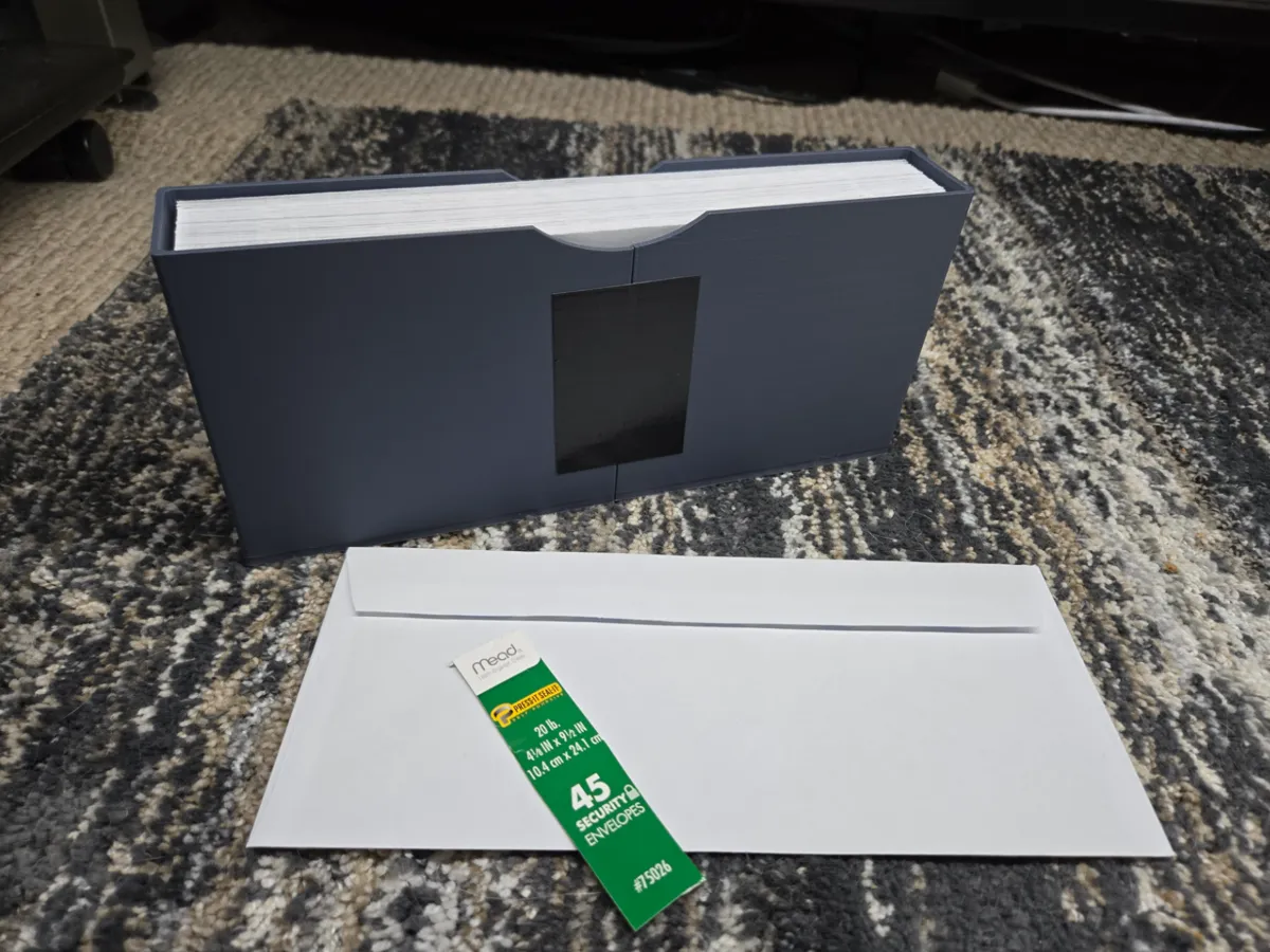 Envelope Holder - 50 Envelopes 4 ⅛″ × 9 ½″ (#10) - Free 3D Print Model ...