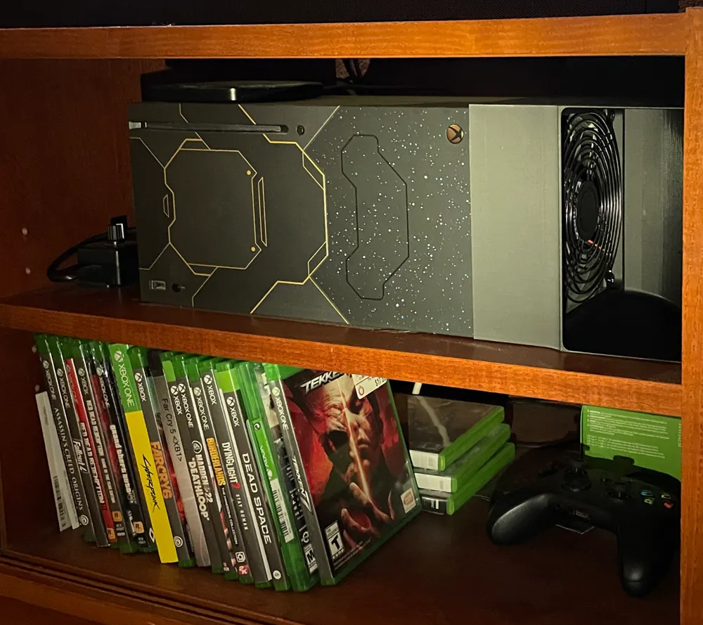 Xbox Series X Ventilation Fan Mount and Air Cowl. by shirtman - MakerWorld