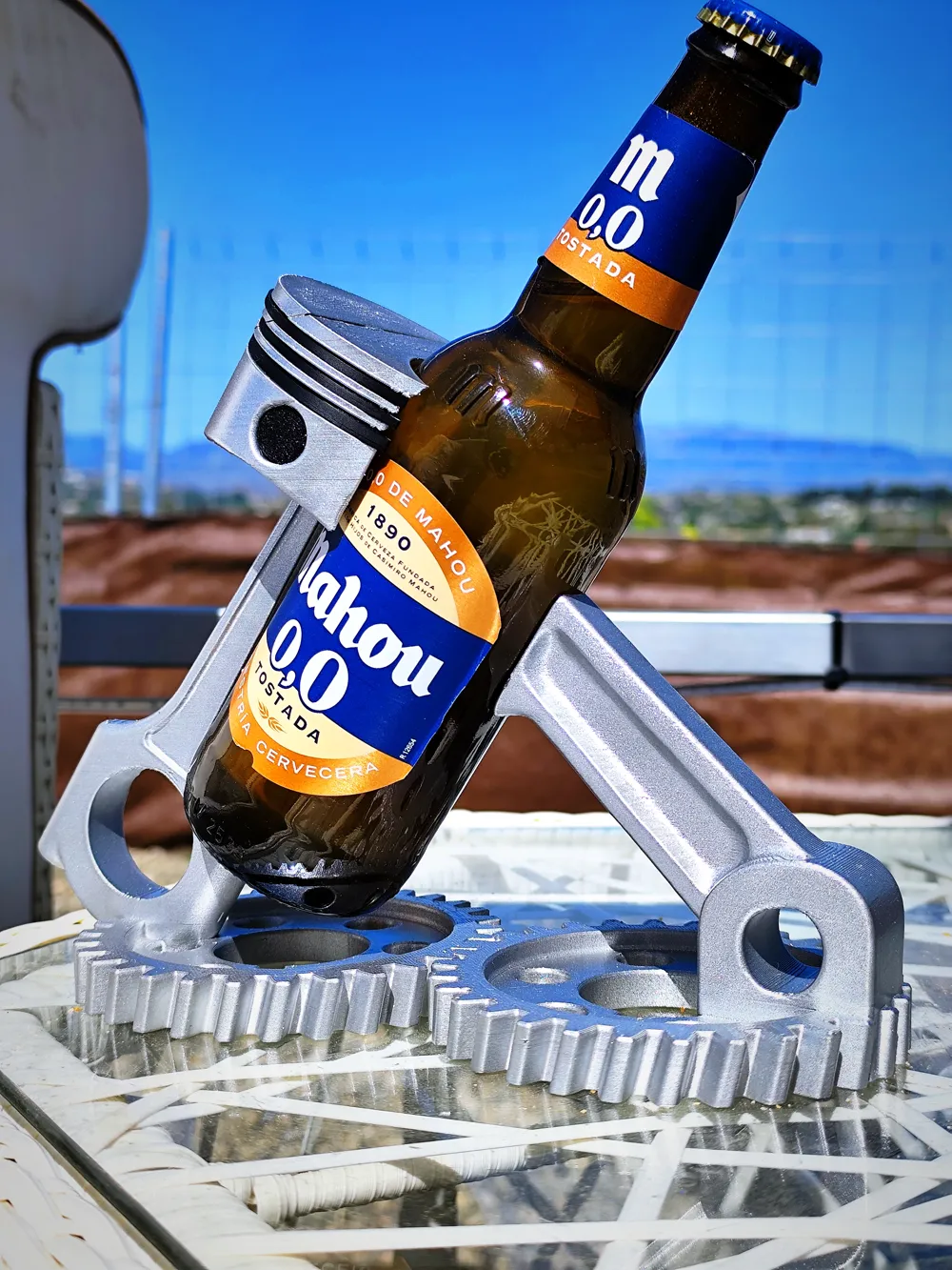 Engine Piston Beer Bottle Holder - Free 3D Print Model - MakerWorld