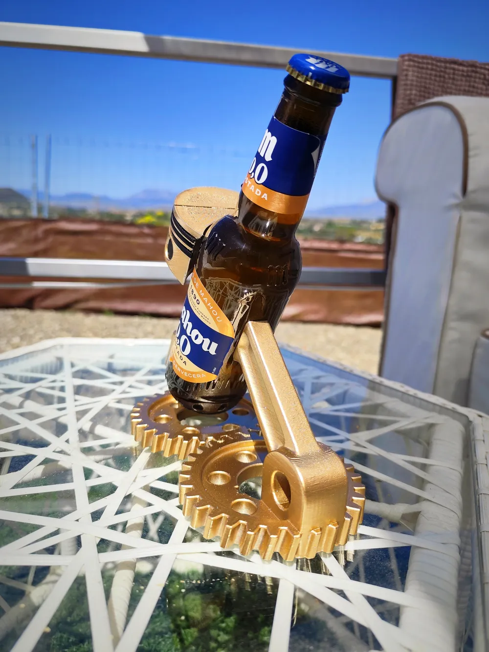 Engine Piston Beer Bottle Holder - Free 3D Print Model - MakerWorld