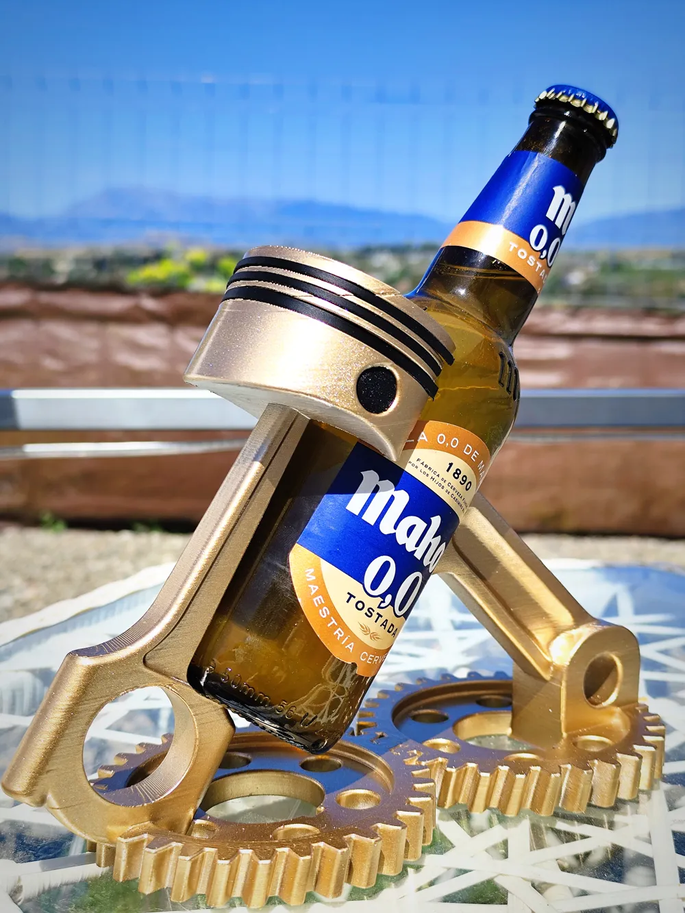 Engine Piston Beer Bottle Holder - Free 3D Print Model - MakerWorld
