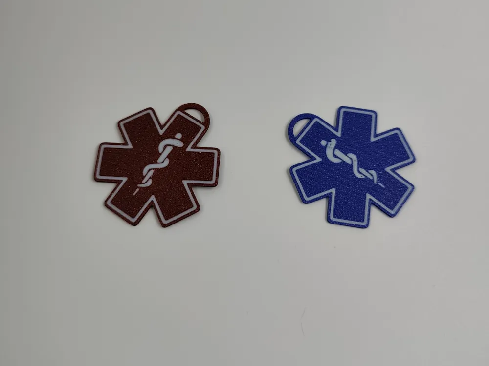 Medical Alert Star of Life Keychain by vk3dprinting MakerWorld ...