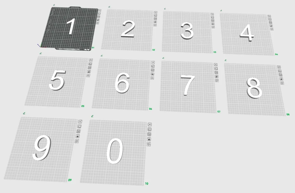 Numbers 0 1 2 3 4 5 6 7 8 9 Arial by Woody MakerWorld: Download Free 3D ...