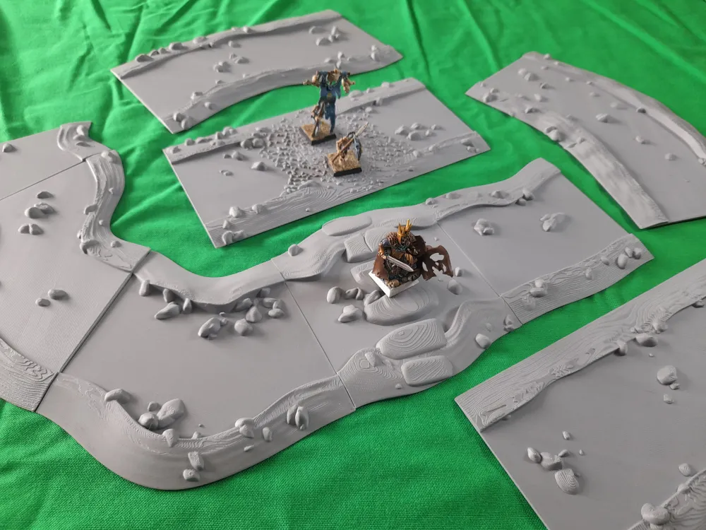 Modular Wargaming Terrain, 45 degree Bend by The Terrain Atelier ...
