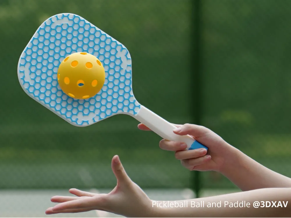 Pickleball Ball and Paddle by 3DXAV MakerWorld: Download Free 3D Models
