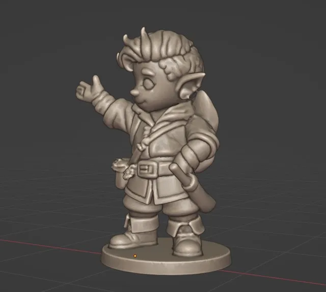 Halfling Rogue Miniature| 3D Printable DnD - Free 3D Print Model ...