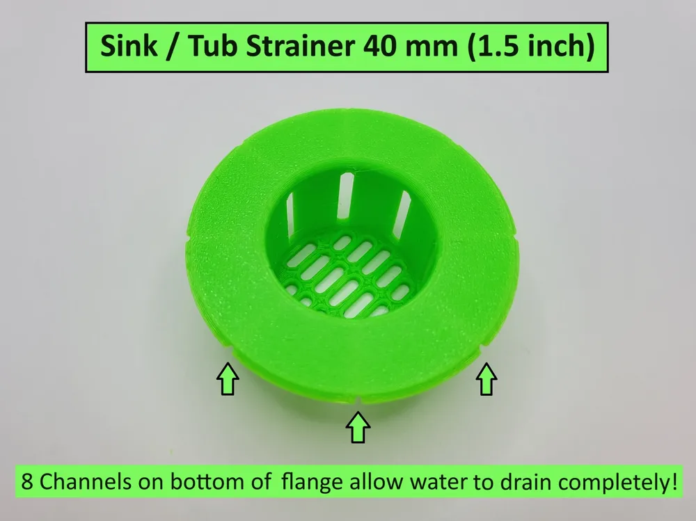 Sink / Tub Strainer 40 mm (1.5 inch) by Phil Caruso - MakerWorld