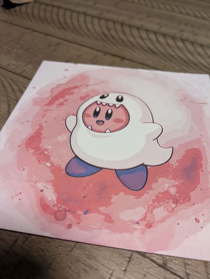 Kirby Boo - Chroma Canvas Wall Art - Free 3D Print Model - MakerWorld