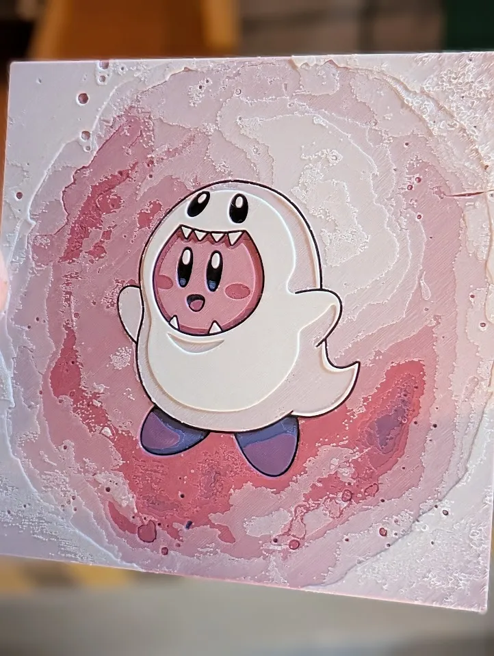 Kirby Boo - Chroma Canvas Wall Art - Free 3D Print Model - MakerWorld