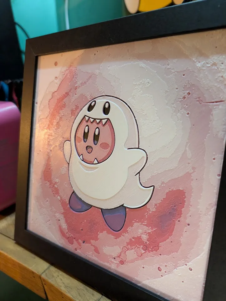 Kirby Boo - Chroma Canvas Wall Art - Free 3D Print Model - MakerWorld